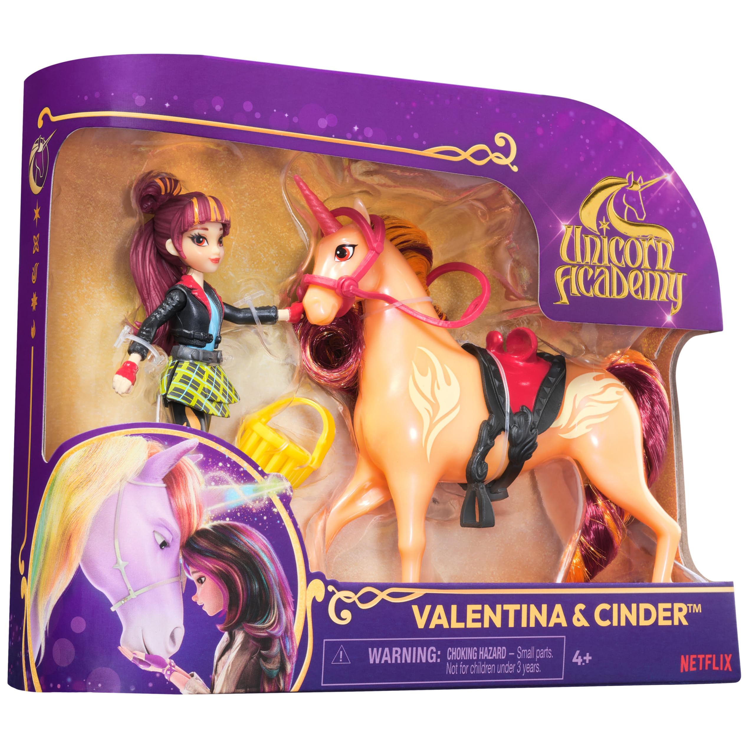 Unicorn Academy, Valentina & Cinder with 2 Accessories & Hair Tool, Dolls & Unicorn Toys for Girls Ages 4 and up