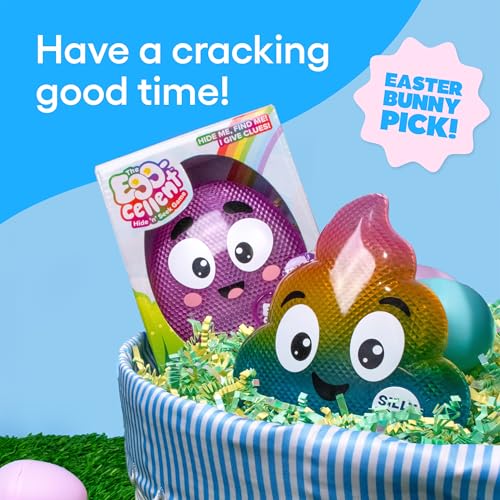 Eggcellent By Relatable, The Kid-Friendly Hide & Seek Game, Silly Poopy Hide & Seek Easter Eggs Toddler Toys, Includes 1 Eggcellent Light-Up Toy That Sings, Great Easter Basket Stuffers for Toddler
