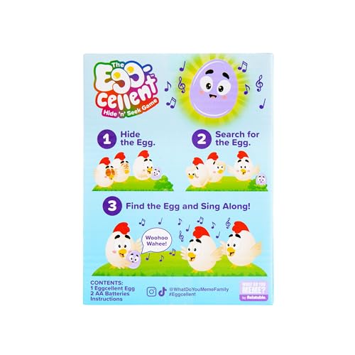 Eggcellent By Relatable, The Kid-Friendly Hide & Seek Game, Silly Poopy Hide & Seek Easter Eggs Toddler Toys, Includes 1 Eggcellent Light-Up Toy That Sings, Great Easter Basket Stuffers for Toddler