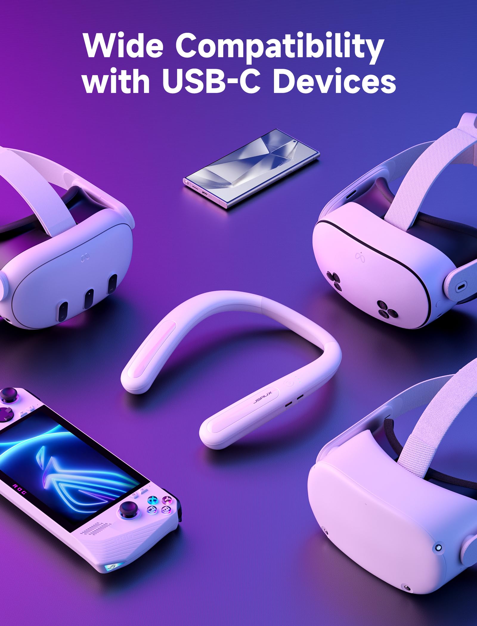 JSAUX Battery Pack for Meta Quest 3S/3/2, 10000mAh PD Fast Charger Battery Pack (Extra 4-6 H Playtime), VR Extend Power Accessories, Compatible with Oculus Quest 3, Meta Quest 2, Meta Quest 3S, etc.