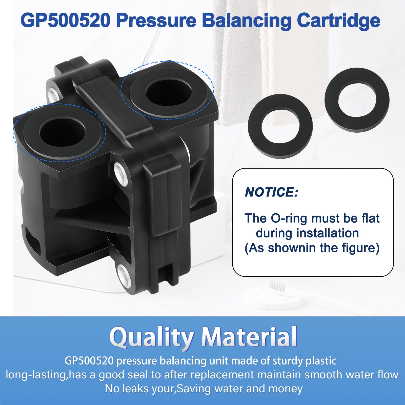GP500520 Pressure Balancing Unit Cartridge Replacement,Compatible with Kohler Shower Cartridge,Shower Valve,Rite-Temp Bath and Shower Pressure Balancing 1/2" Single Handle Faucet valves (1PCS)