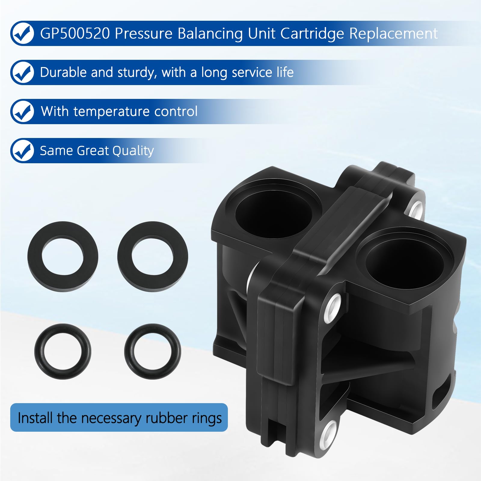 GP500520 Pressure Balancing Unit Cartridge Replacement,Compatible with Kohler Shower Cartridge,Shower Valve,Rite-Temp Bath and Shower Pressure Balancing 1/2" Single Handle Faucet valves (1PCS)