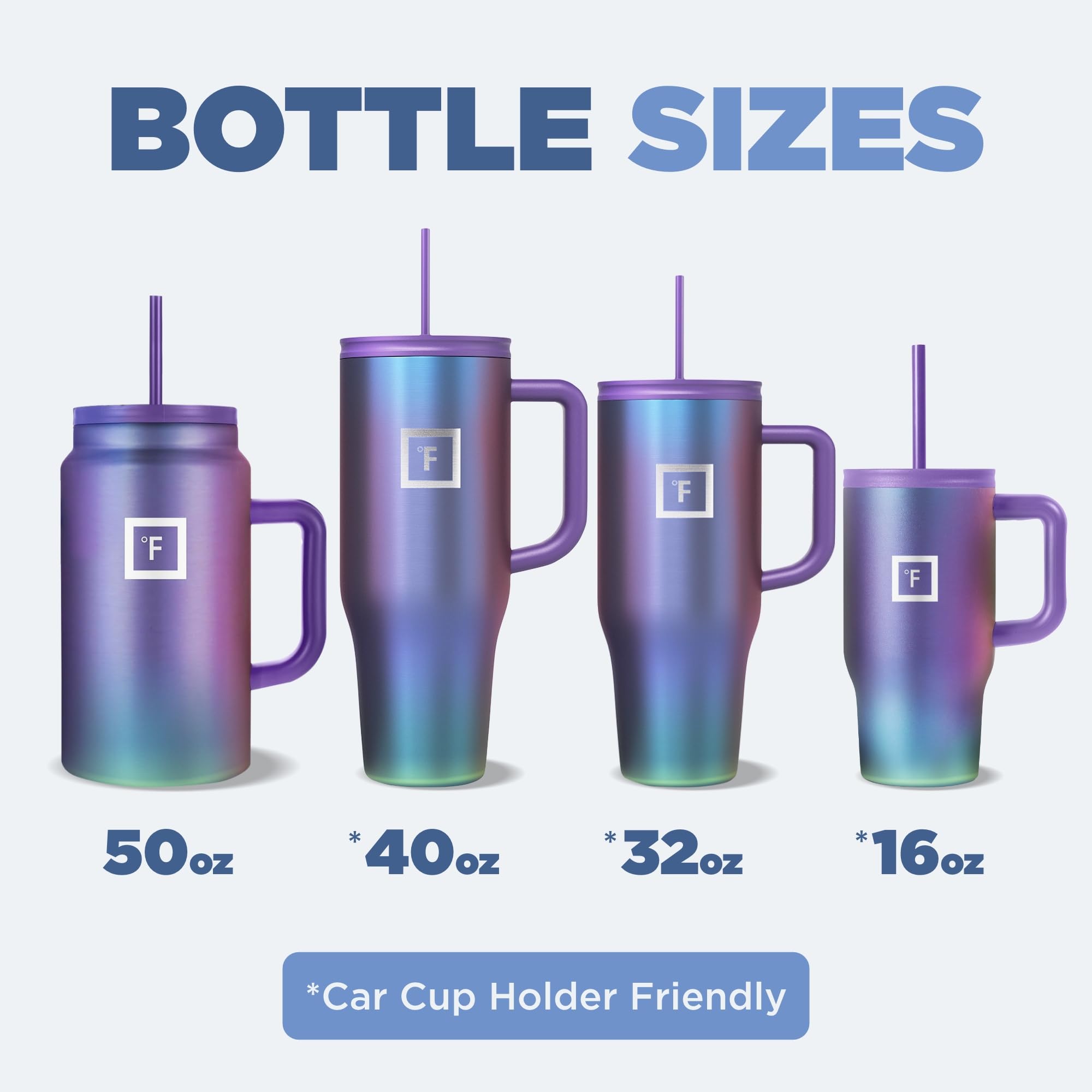 IRON °FLASK Co-Pilot Insulated Mug w/Straw & Flip Cap Lids - Cup Holder Bottle for Hot, Cold Drink - Leak-Proof - Water, Coffee Portable Travel Mug - Dark Pine, 16 Oz