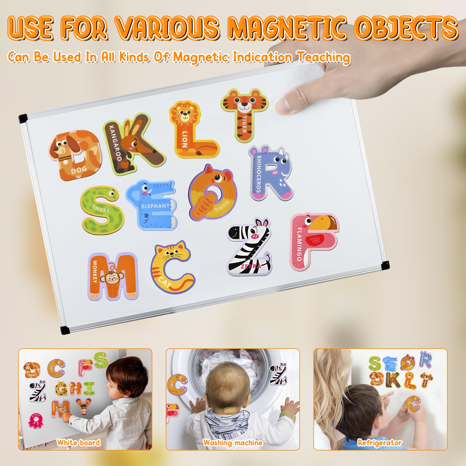 Easter Basket Stuffers for Toddler, Alphabet Magnets, ABC Learning Toys for Kids Ages 3-5, Magnetic Alphabet Letters, Fridge Magnets for Toddlders 3 4 5 Years Old