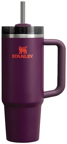 Stanley Quencher H2.0 Tumbler with Handle and Straw 30 oz | Flowstate 3-Position Lid | Cup Holder Compatible for Travel | Insulated Stainless Steel Cup | BPA-Free | Plum