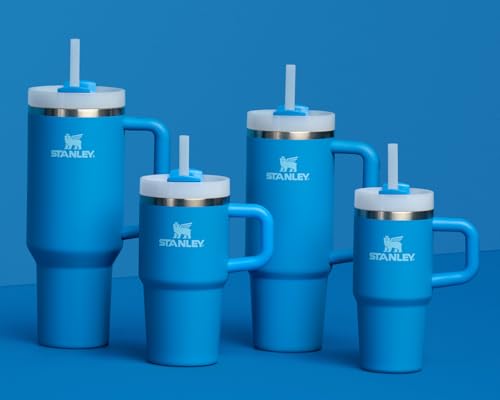 Stanley Quencher H2.0 Tumbler with Handle and Straw 30 oz | Flowstate 3-Position Lid | Cup Holder Compatible for Travel | Insulated Stainless Steel Cup | BPA-Free | Azure