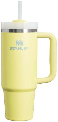 Stanley Quencher H2.0 Tumbler with Handle and Straw 30 oz | Flowstate 3-Position Lid | Cup Holder Compatible for Travel | Insulated Stainless Steel Cup | BPA-Free | Pomelo