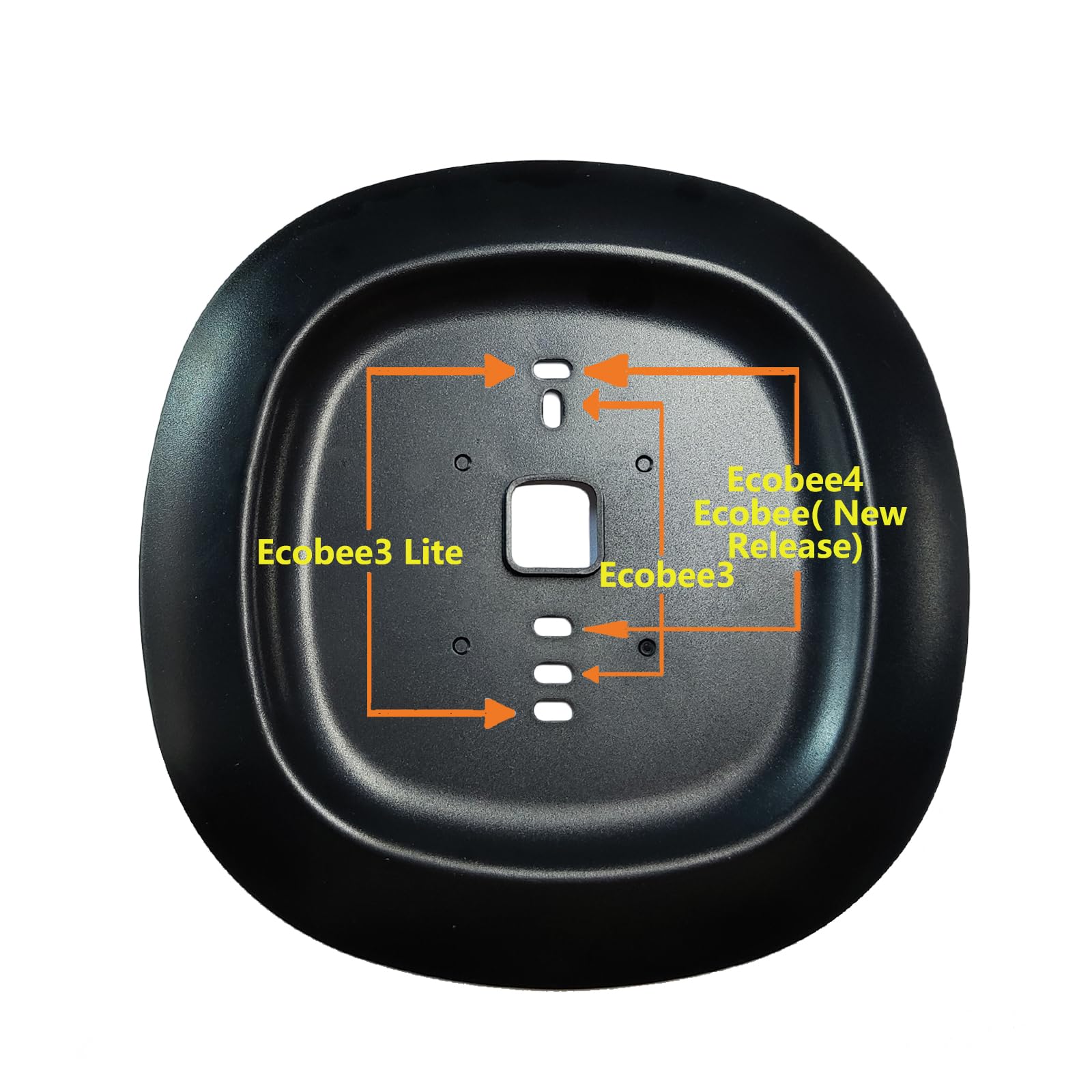 Thermostat Black Decorative Wall Trim Plate Mount Fit for Ecobee3, 3 Lite, 4 (1)