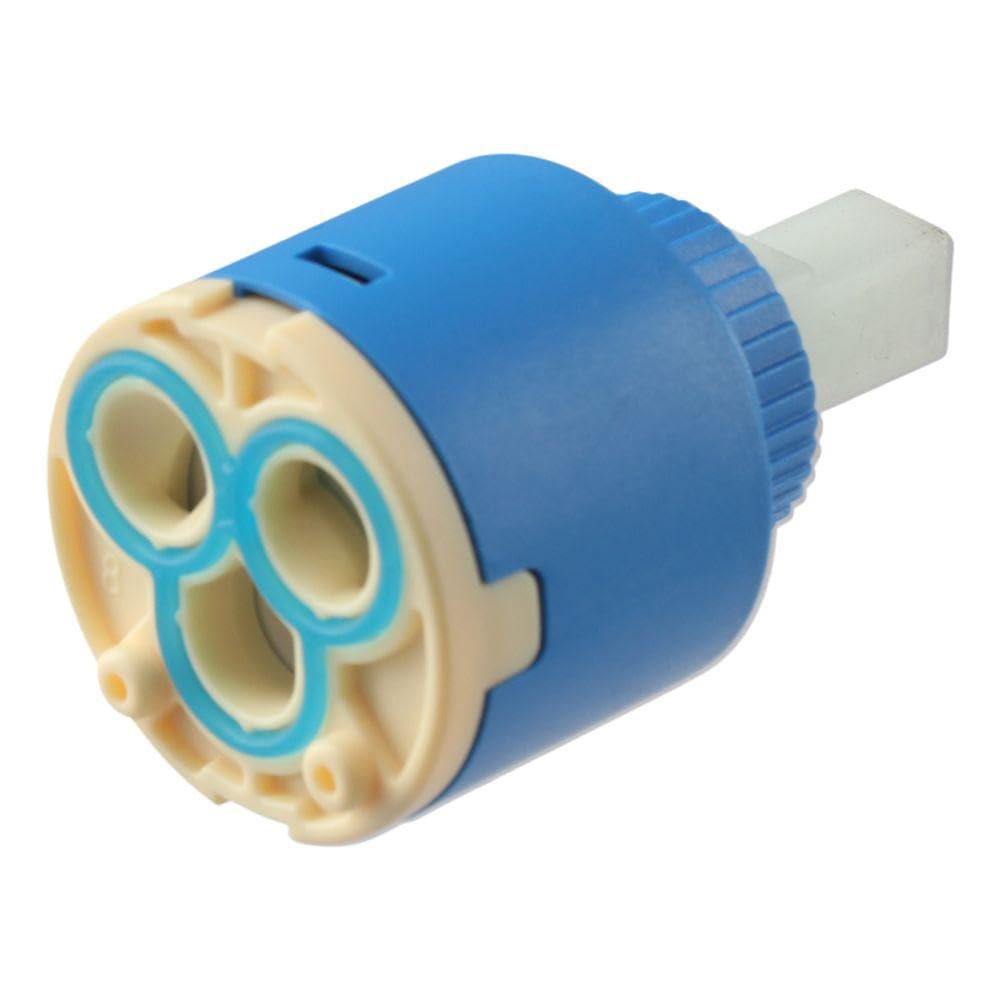 iuniq Ceramic Faucet Cartridge Replacement,Diameter 35mm Universal Blue Cartridge Water Mixer Tap Inner Control Kitchen And Bathroom Waterfall Faucet Valve Single Handle Basin Shower Faucet Parts