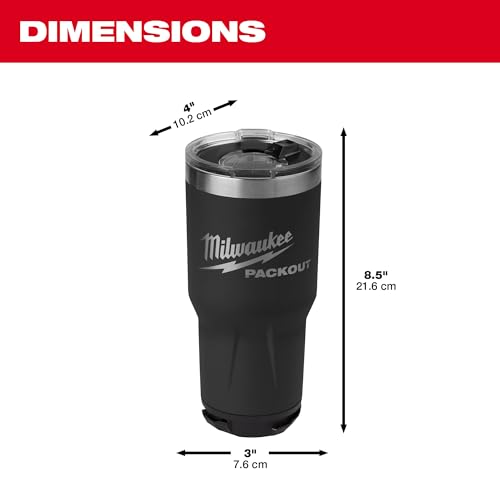 Milwaukee Packout Insulated Tumbler 890 Ml (Black) - 48-22-8393B