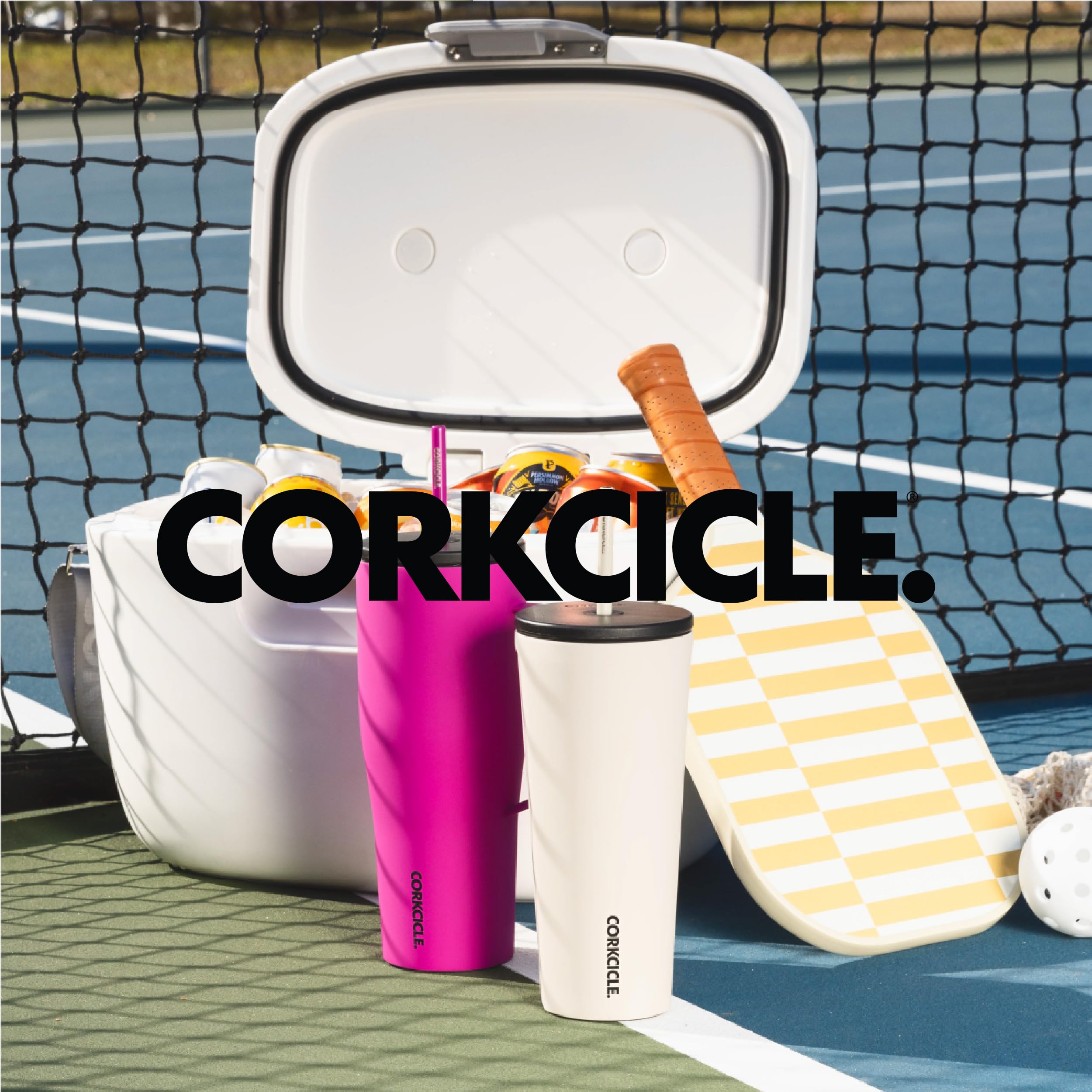 Corkcicle Cold Cup Insulated Tumbler with Lid and Straw, Rainbow Unicorn, 24 oz – Reusable Water Bottle Keeps Beverages Cold for 12hrs, Hot 5hrs – Cupholder Friendly Tumbler, Lid for Flexible Sipping