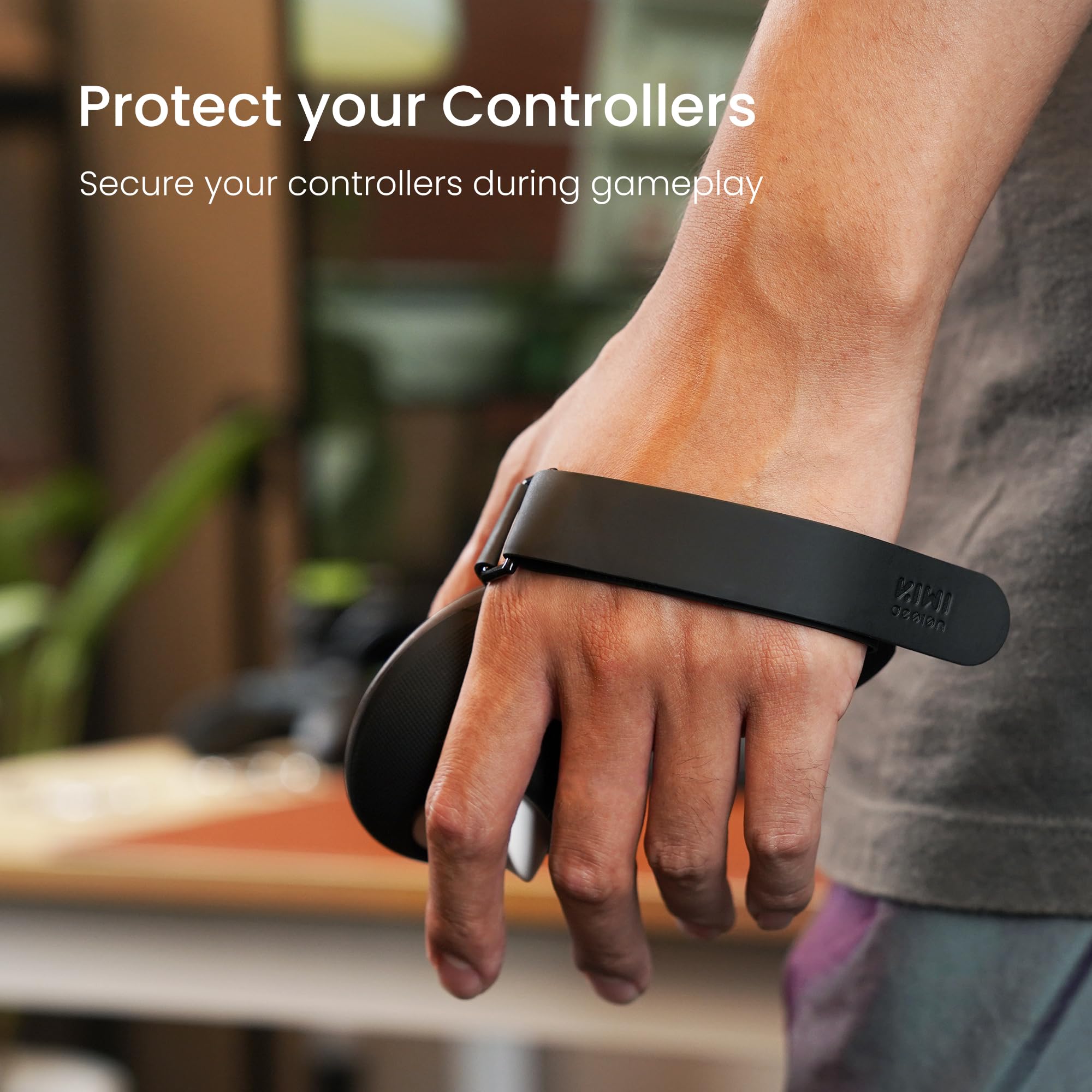 KIWI design Controller Grips Compatible with Meta Quest 3S/Quest 3 Accessories, Silicone Hand Strap Protector