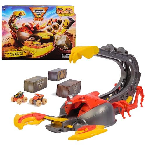Monster Jam Mini, El Toro Loco Venom Velocity Scorpion Playset, 2 Exclusive Die-Cast El Toro Loco and Max-D Monster Truck, Kids Toys for Boys Ages 3 and Up