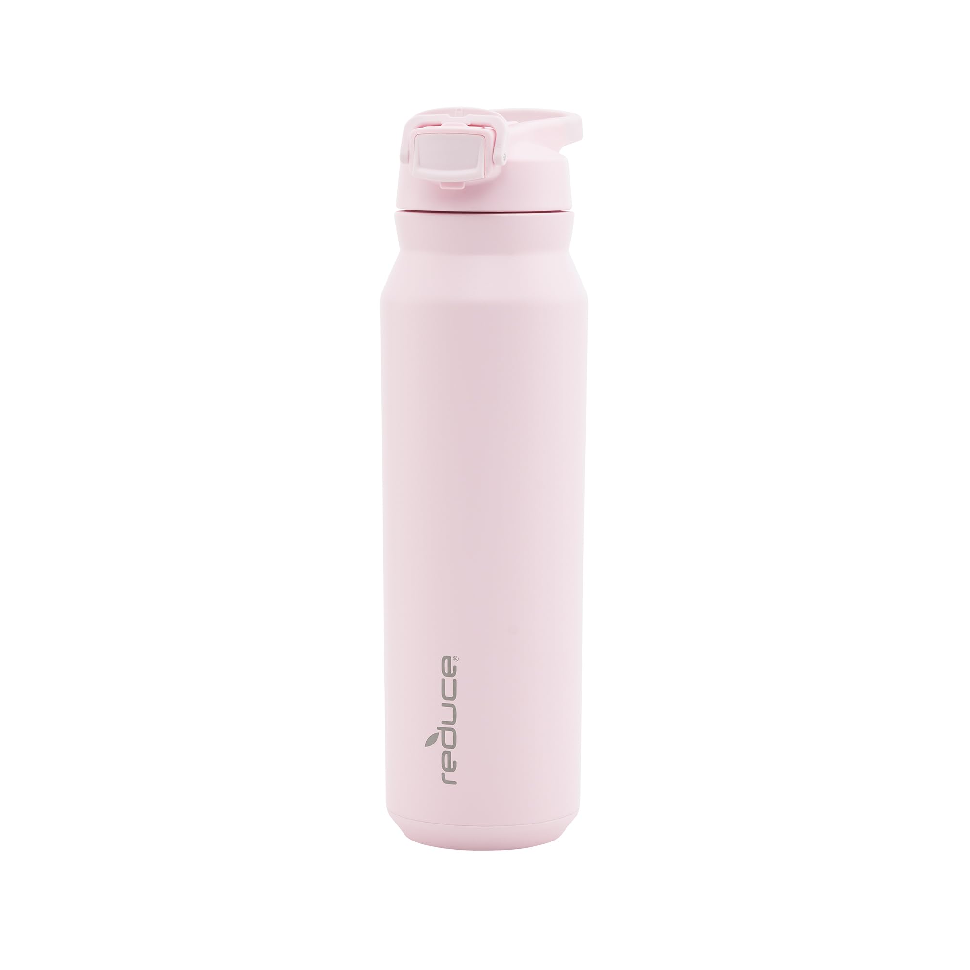 REDUCE 32 oz Hydrate Pro Stainless Steel Insulated Water Bottle - Flip Top Leak-Proof Lid, Dishwasher Safe, BPA-Free, Dual Wall Vacuum, Keeps Drinks Cold for 48 Hrs, Cup Holder Friendly - Pink Quartz