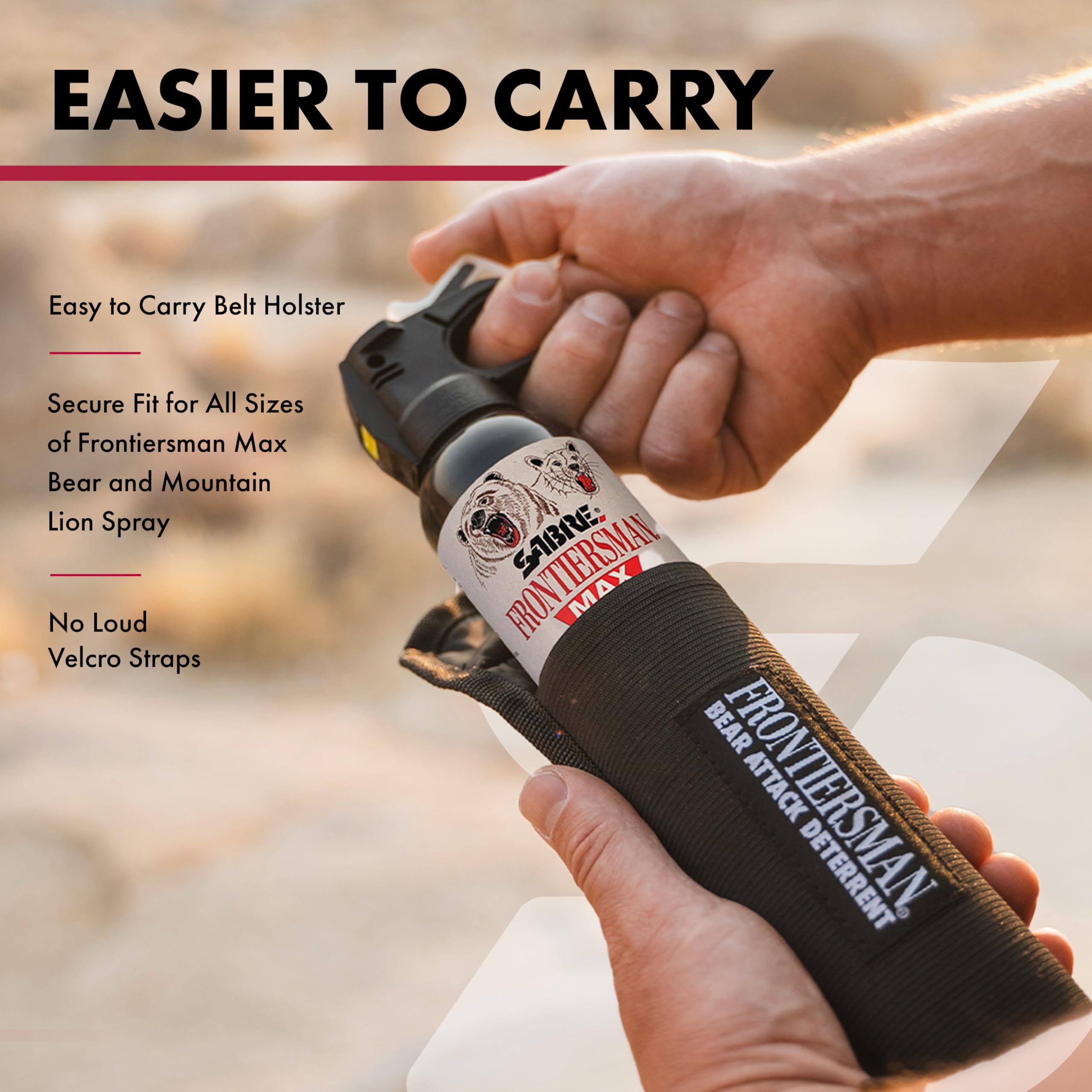 SABRE Frontiersman MAX 7.9 fl oz. Bear & Mountain Lion Attack Deterrent, Up to 40 ft Range, Contains 2% Major Capsaicinoids, Safer for You, Animals & The Environment, Glow-in-The-Dark Safety