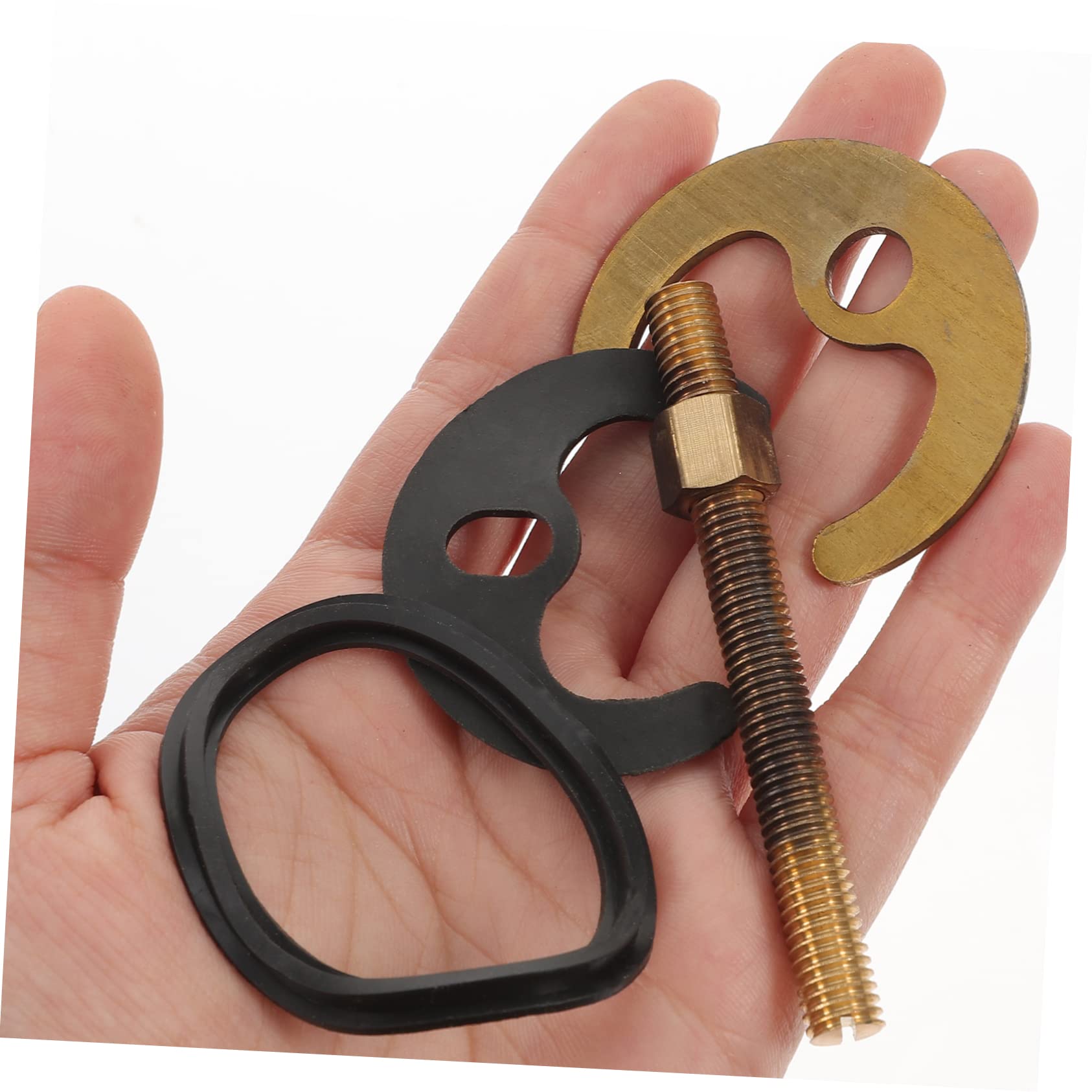 Veemoon 1 Set Horseshoe Mounting Accessories Fixing Bracket Sink Holder Tap Fixing Tool Wash Basin Tap Fixing Fitting Locknuts Kitchen Antiloosing Nut Washers Anti-Loose Faucet Copper