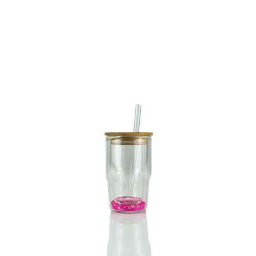 Hogg 3oz Sublimatable Tumbler Shot Glasses with lid and stainless straw (6 Pack), DIY, Customizable, Reusable, Double Wall Insulated, Sublimation Tumblers (Pink)