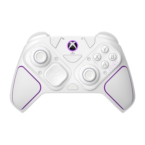 PDP Victrix Pro BFG Wireless Gaming Controller for Xbox Series X|Series S, Xbox One, and Windows 10/11, Dolby Atmos Audio, Remappable Buttons, Customizable Triggers/Paddles/D-Pad, PC App, White