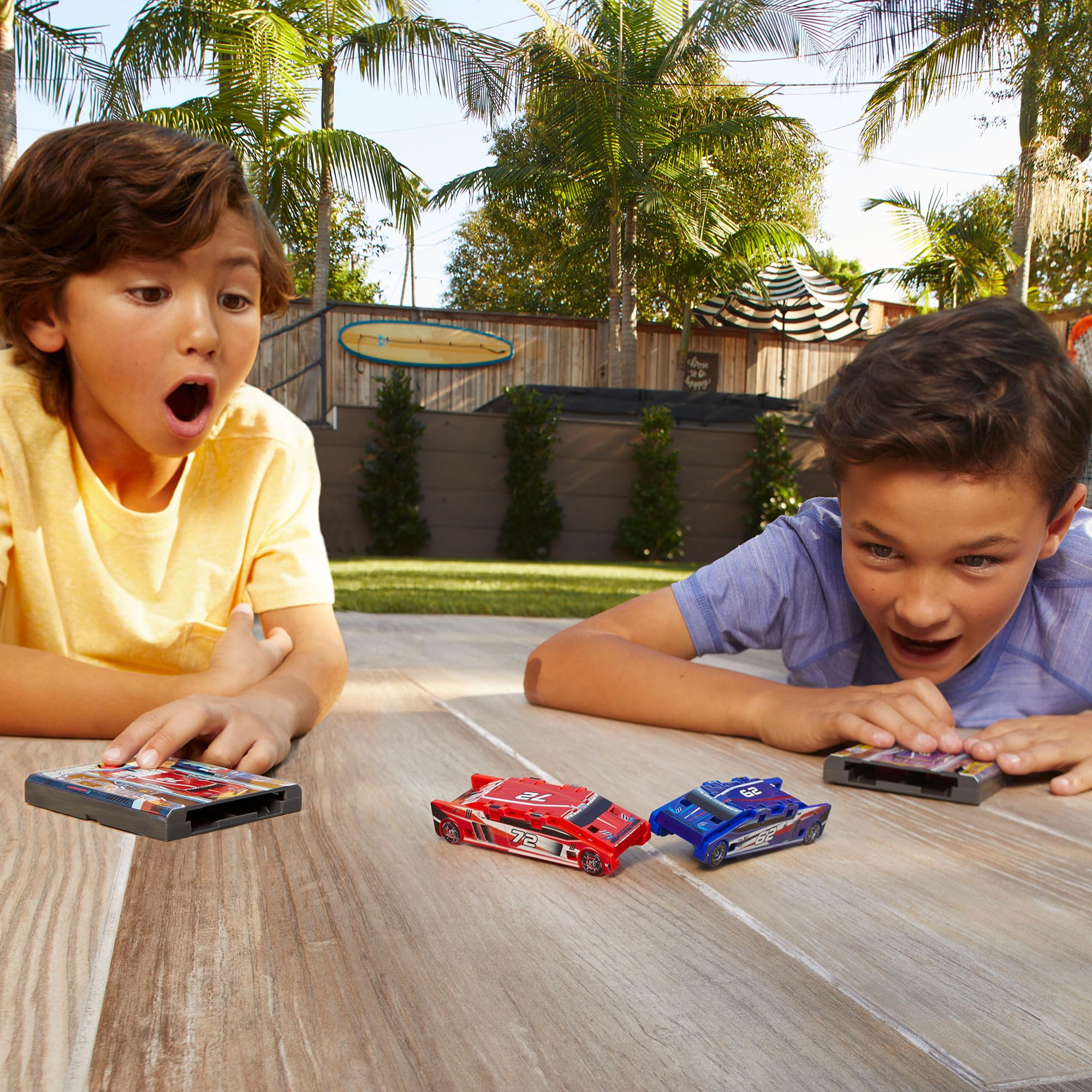 Flat 2 Fast Red 72 Card Racer | Load, Launch, Race - Pocket-Sized Racecar Toy Ages 5 and up (Sold Each)