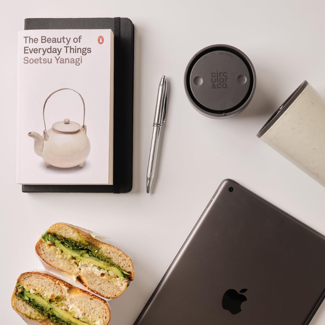 Circular & Co Reusable Coffee Cup - 16oz - 100% Leakproof Large Travel Mug - Made from Recycled Coffee Cups - Sustainble Insulated Coffee Tumbler - BPA Free - Dishwasher Safe