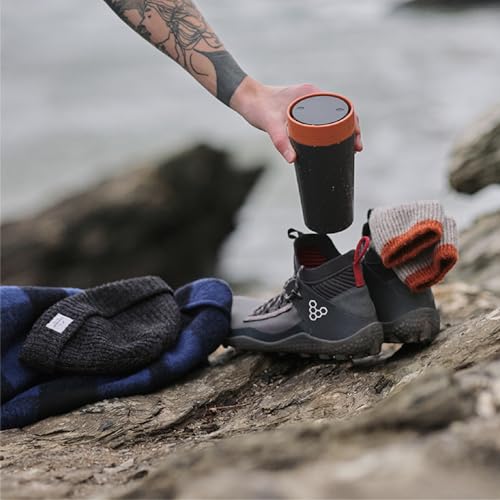 Circular & Co Insulated Reusable Coffee Cup - 8oz/227ml - Small Travel Mug - 100% Leakproof & Lockable - Push Top, One Hand Open, 360 Drinking Coffee Tumbler - Recyclable - BPA Free, Dishwasher Safe