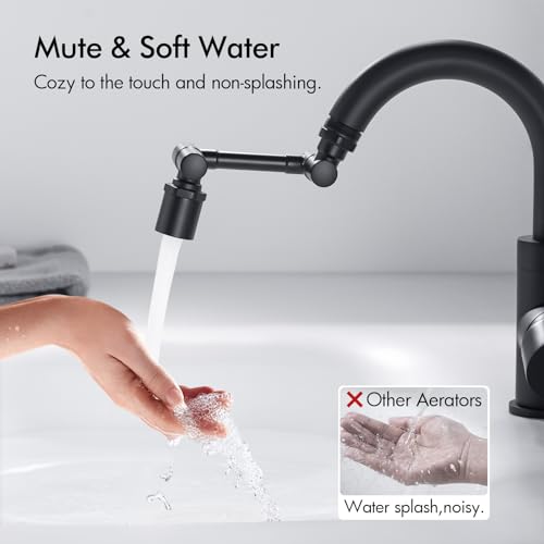 BAGNOLUX 1080° Swivel Faucet Extender for Bathroom Sink, 2 Modes Rotating Faucet Extension Spout, Universal Splash Tap Faucet Aerator Attachment Adapter for kitchen Sink, Robotic Arm Water Nozzle