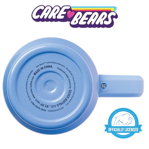 Silver Buffalo Care Bears Grumpy Bear Like I Care Stainless Steel Tumbler with Handle and Straw, Fits in Standard Cup Holder, 40 Ounces