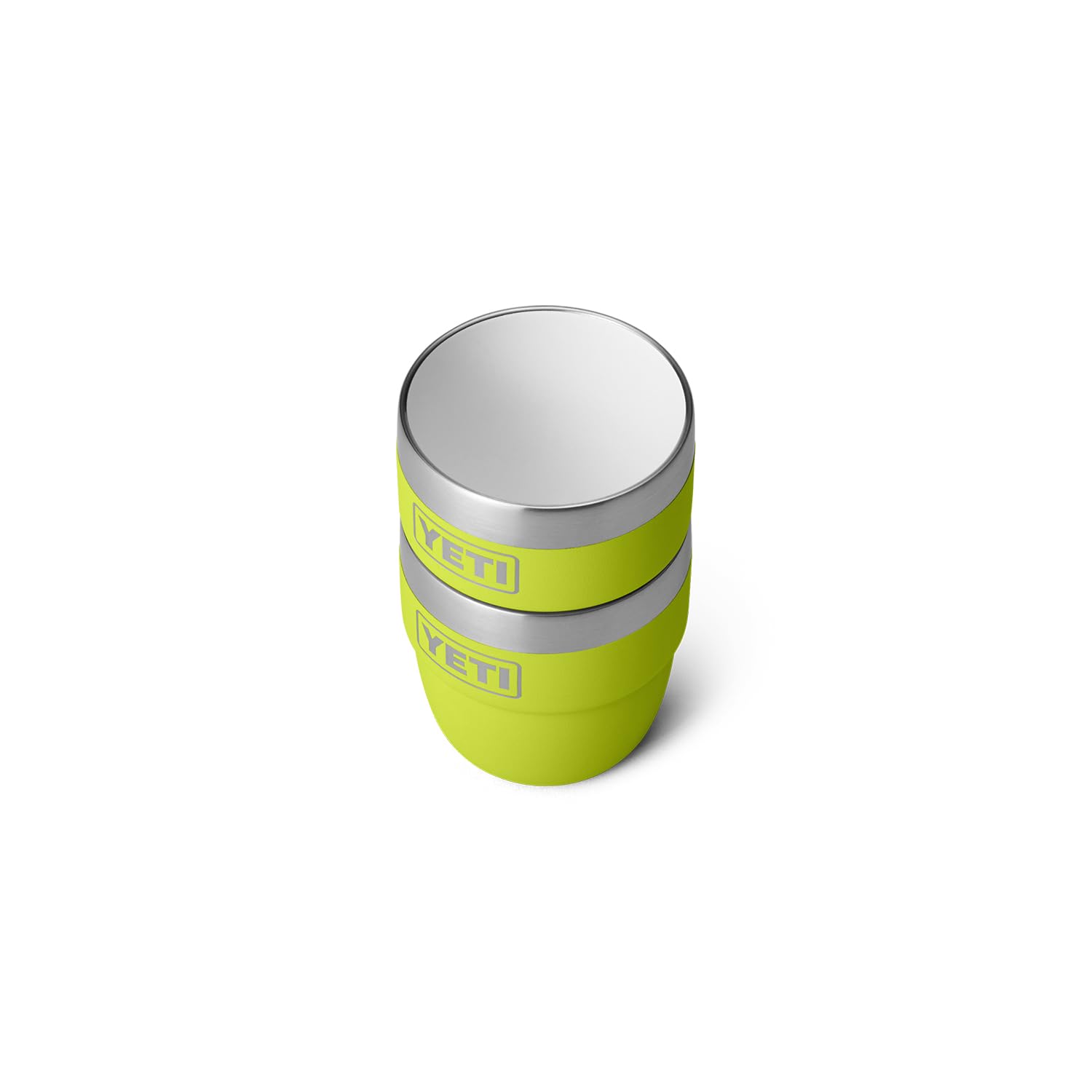 YETI Rambler 4 oz Stackable Cup, Stainless Steel, Vacuum Insulated Espresso/Coffee Cup, 2 Pack, Chartreuse