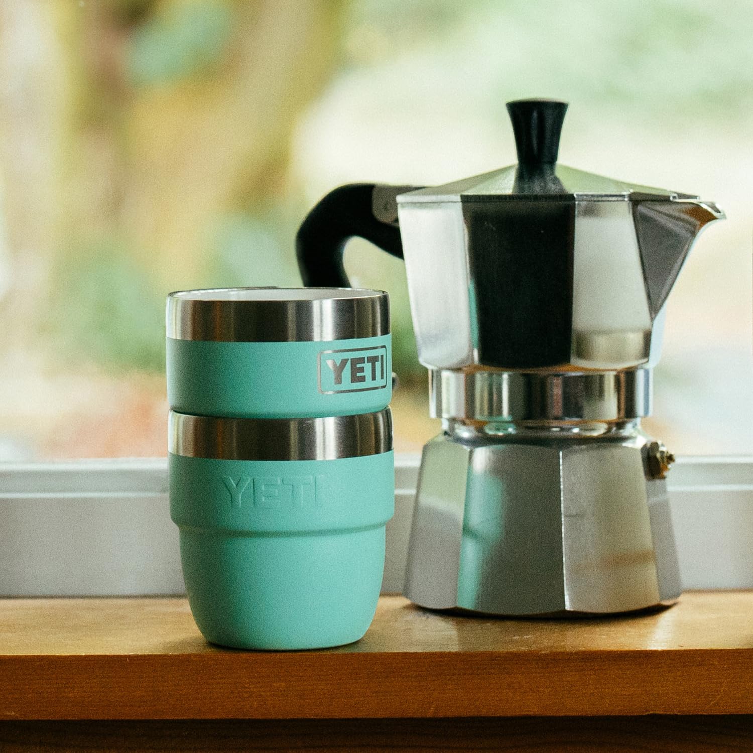 YETI Rambler 4 oz Stackable Cup, Stainless Steel, Vacuum Insulated Espresso/Coffee Cup, 2 Pack, Chartreuse