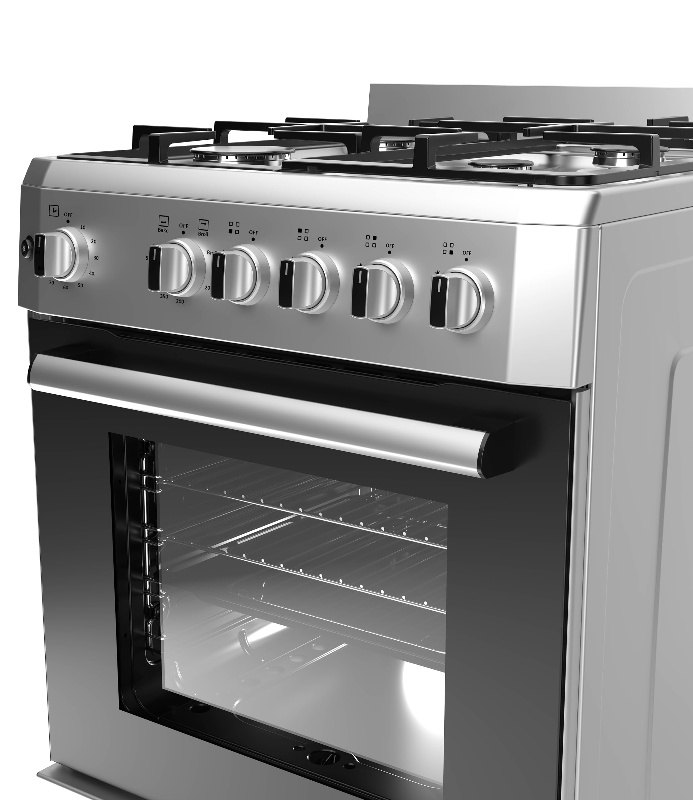 PremiumLevella 24" Gas Range with 4 Burners and 2.7 Cu. Ft. Oven Capacity (Stainless)