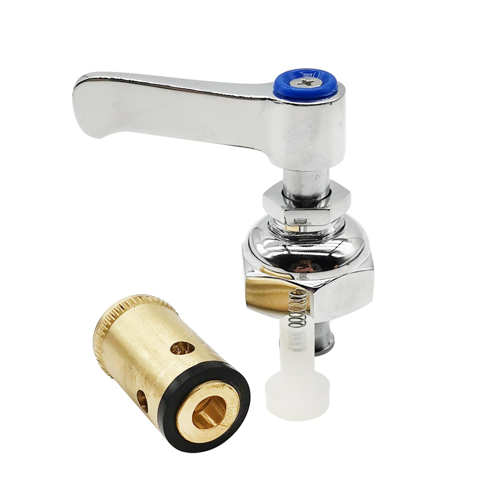 Meyffon Handle Stem Assembly Hot & Cold Compatible with T&S Brass Faucets Replace 002714-40 002713-40 Spindle Assembly for Eterna Valve Replacement