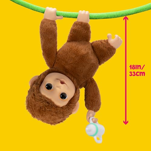 Little Live Pets My Baby Monkey - Adorable pet Monkey with Over 50 Sounds & Reactions. Expressive Moving Mouth. Mango Sucks his Thumb, Feeds from his Bottle, & Hangs from his Hands & feet!