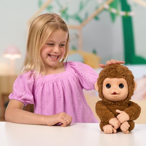 Little Live Pets My Baby Monkey - Adorable pet Monkey with Over 50 Sounds & Reactions. Expressive Moving Mouth. Mango Sucks his Thumb, Feeds from his Bottle, & Hangs from his Hands & feet!