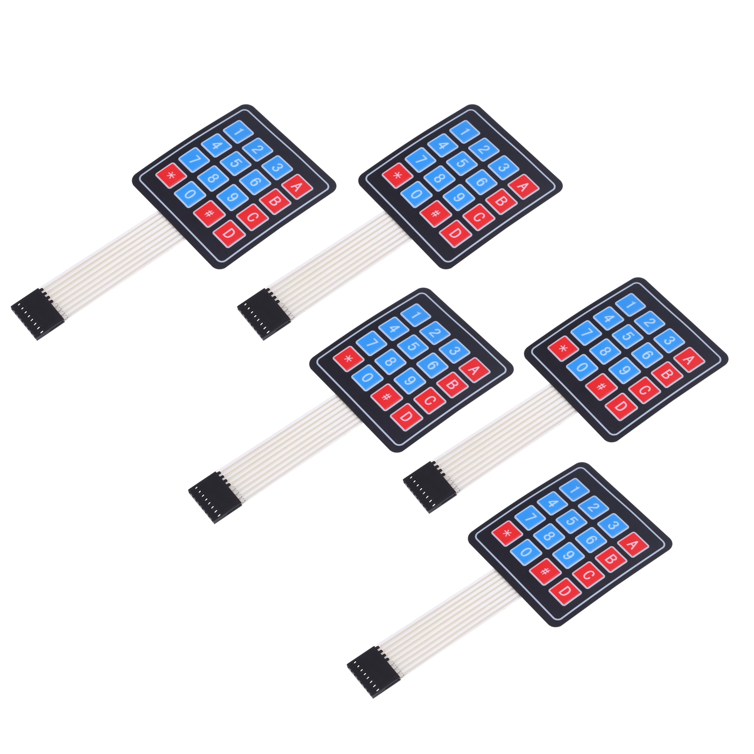 Teyleten 4x4 Matrix Membrane Switch Keypad Keyboard - 16 Key for Arduino - 5PCS