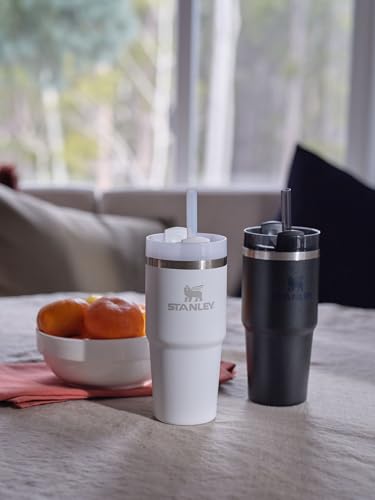 Stanley Quencher H2.0 Tumbler with Straw 14 oz | Flowstate 3-Position Lid | Cup Holder Compatible for Travel | Insulated Stainless Steel Cup | BPA-Free | Black 2.0