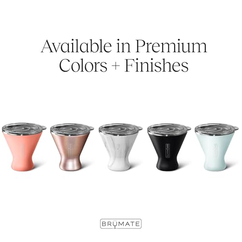 BrüMate MargTini 10oz Martini Margarita Tumbler - Made With Vacuum-Insulated Stainless Steel (Carrara)