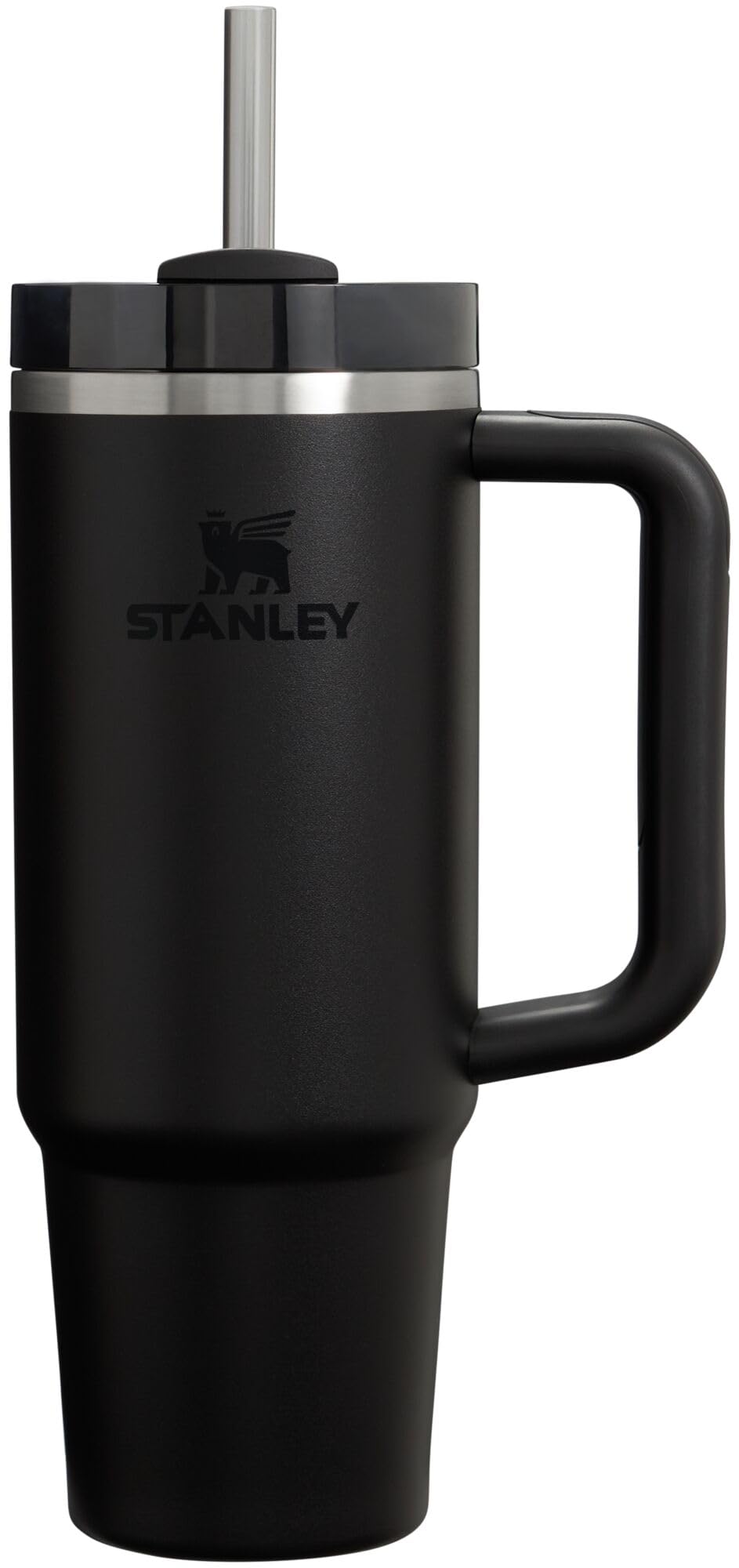 Stanley Quencher H2.0 Tumbler with Handle and Straw 30 oz | Flowstate 3-Position Lid | Cup Holder Compatible for Travel | Insulated Stainless Steel Cup | BPA-Free | Black 2.0