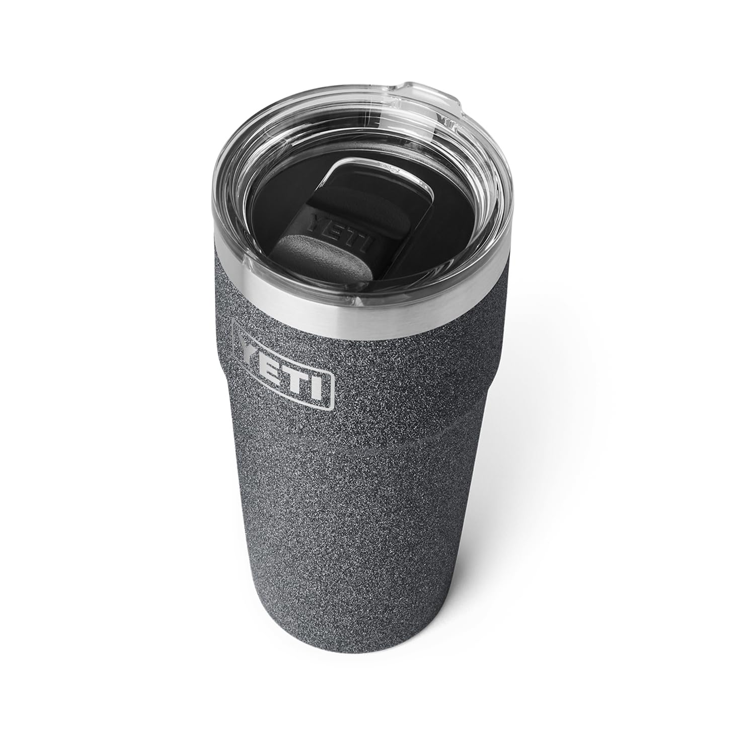 YETI Rambler Stackable Pint, Vacuum Insulated, Stainless Steel with MagSlider Lid, Black Stone