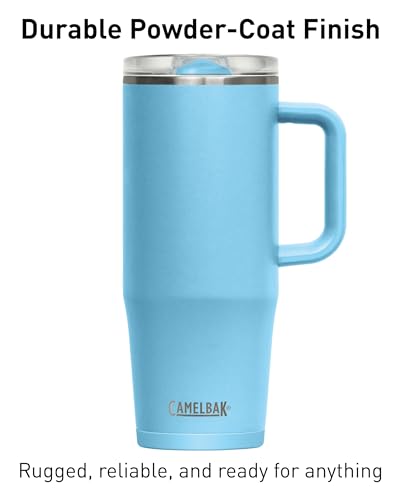 CamelBak Thrive Leak-Proof 32 oz Stainless Steel Mug for Travel, Coffee, Tea, Hot Beverages - Spill Proof Cup-holder, Nordic Blue