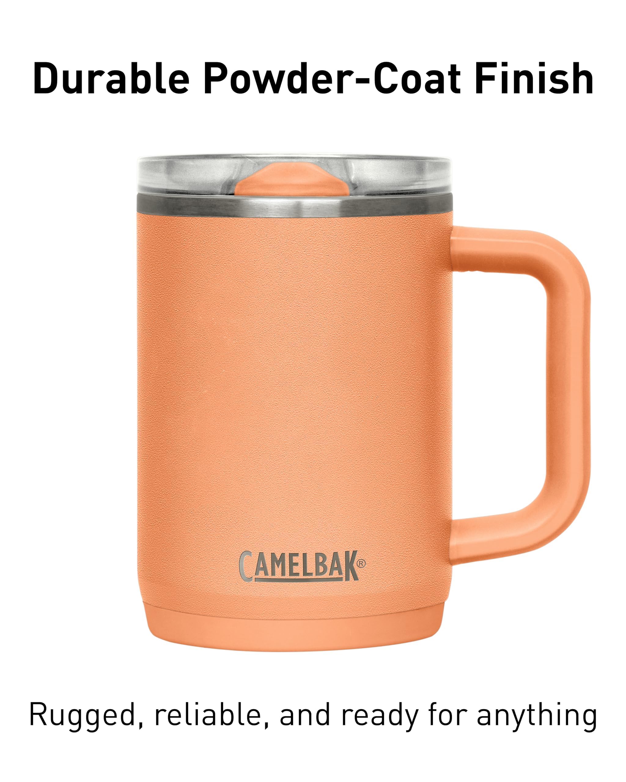 CamelBak Thrive Leak-Proof 16 oz Mug, Insulated Stainless Steel - For travel, coffee, tea, hot beverages - Spill Proof - Cup-holder Compatible, Desert Sunrise