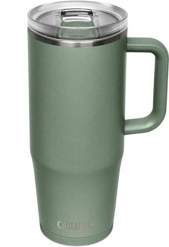 CamelBak Thrive Leak-Proof 32 oz Mug, Insulated Stainless Steel - For travel, coffee, tea, hot beverages - Spill Proof Cup-holder Compatible, Moss
