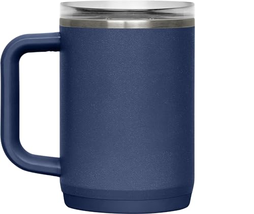 CamelBak Thrive Leak-Proof 16 oz Mug, Insulated Stainless Steel - For travel, coffee, tea, hot beverages - Spill Proof - Cup-holder Compatible, Navy
