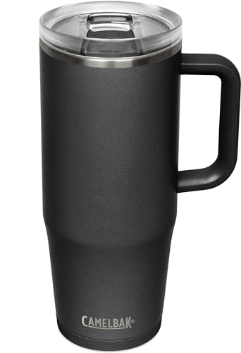 CamelBak Thrive Leak-Proof 32 oz Mug, Insulated Stainless Steel - For travel, coffee, tea, hot beverages - Spill Proof Cup-holder Compatible, Black