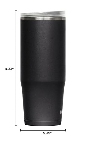 CamelBak Thrive Leak-Proof 32 oz Mug, Insulated Stainless Steel - For travel, coffee, tea, hot beverages - Spill Proof Cup-holder Compatible, Black