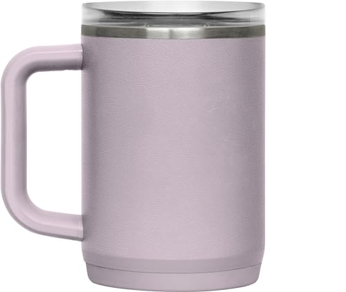 CamelBak Thrive Leak-Proof 16 oz Mug, Insulated Stainless Steel - For travel, coffee, tea, hot beverages - Spill Proof - Cup-holder Compatible, Purple Sky