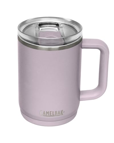 CamelBak Thrive Leak-Proof 16 oz Mug, Insulated Stainless Steel - For travel, coffee, tea, hot beverages - Spill Proof - Cup-holder Compatible, Purple Sky