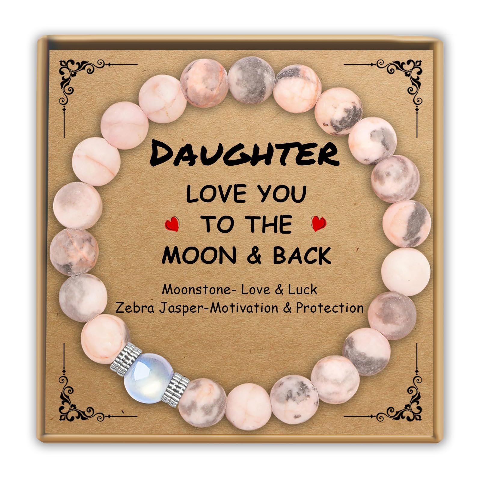 SERENEY Daughter Bracelet as Daughter Gifts from Mom, Daughter Jewelry as Daughter Birthday Gifts, Easter Basket Stuffers for Teens Girls Mothers Day Gifts for Daughter Graduation Gifts to My Daughter