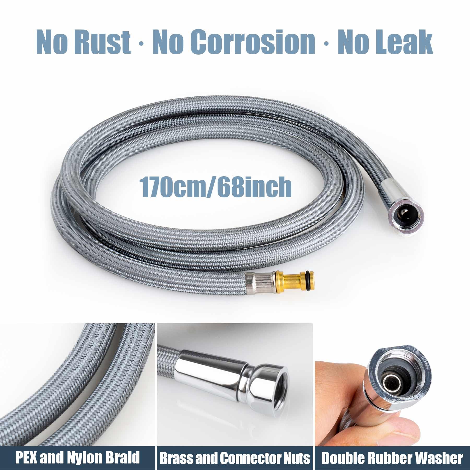 150259 Pull Down Hose for Moen Kitchen Sink Hose, Faucet Replacement Parts, Reflex hose 68-inch Connect Hose