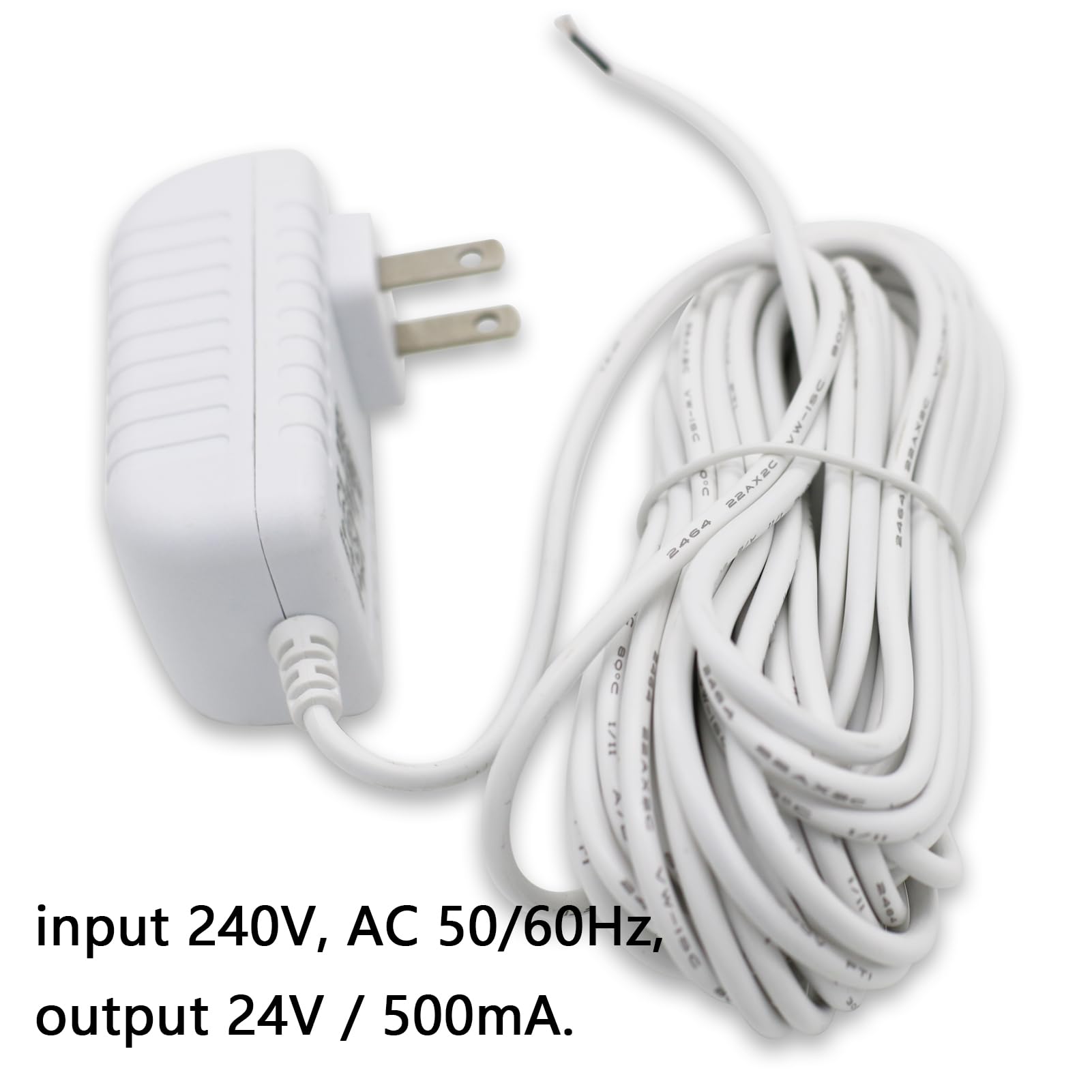 C Wire Adapter for Amazon Nest Thermostat 24V Transformer Power Supply Compatible with Ecobee Ring Doorbell Sensi Eufy Plug in Smart Power Connector 26ft Long Charger Cord