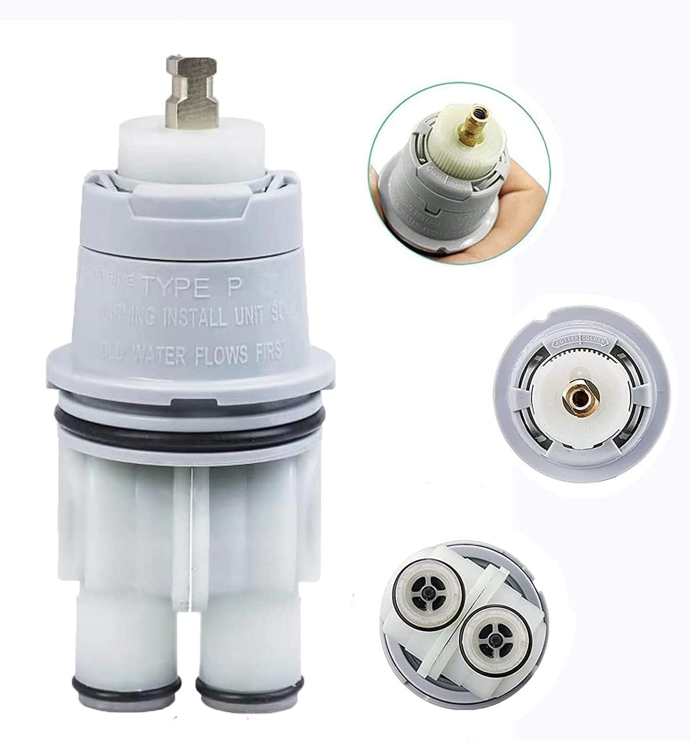 XUSHCL Delta RP46074 Shower Valve Cartridge For Tub/Shower Valves 13/14 Series, Delta Shower Valve Replacement-Single Function Temperature Control Valve Cartridge